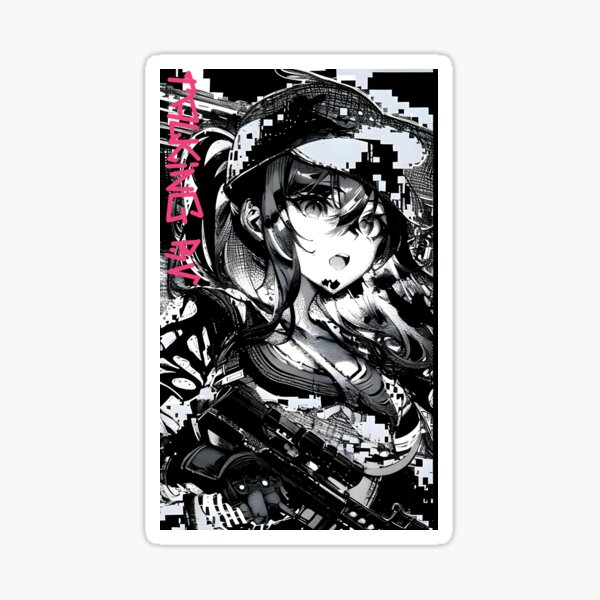 "Shattered Tears / Tactical Anime Girl" Sticker for Sale by Talking-RV ...