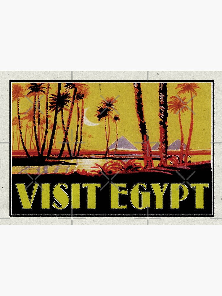 "Visit Egypt Pyramids Vintage Travel Luggage Valley Of The Kings Cairo ...