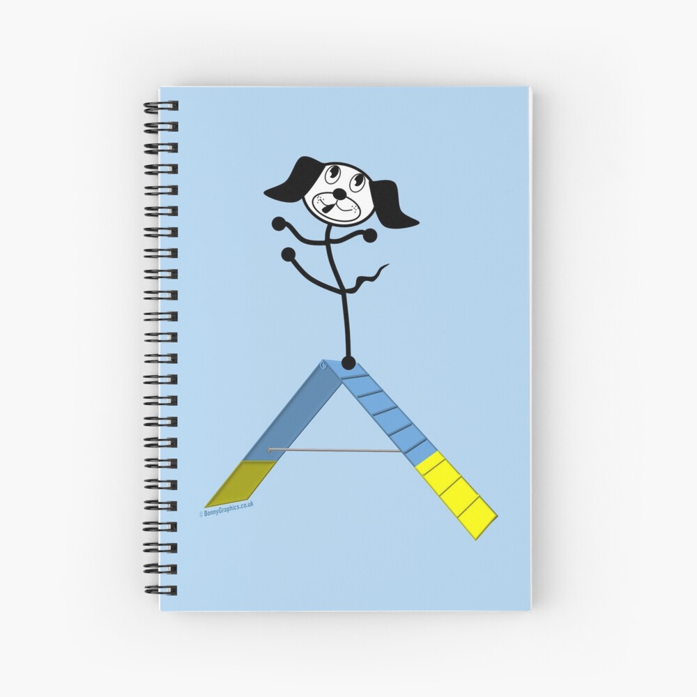 "Agility dog - A frame" Spiral Notebook by BonnyGraphics | Redbubble
