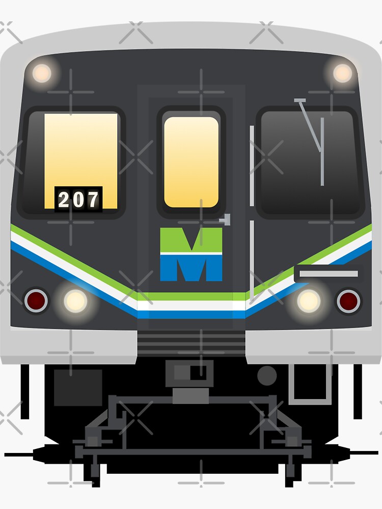 "Miami Metrorail Budd UTV Train (Older Livery)" Sticker for Sale by ...