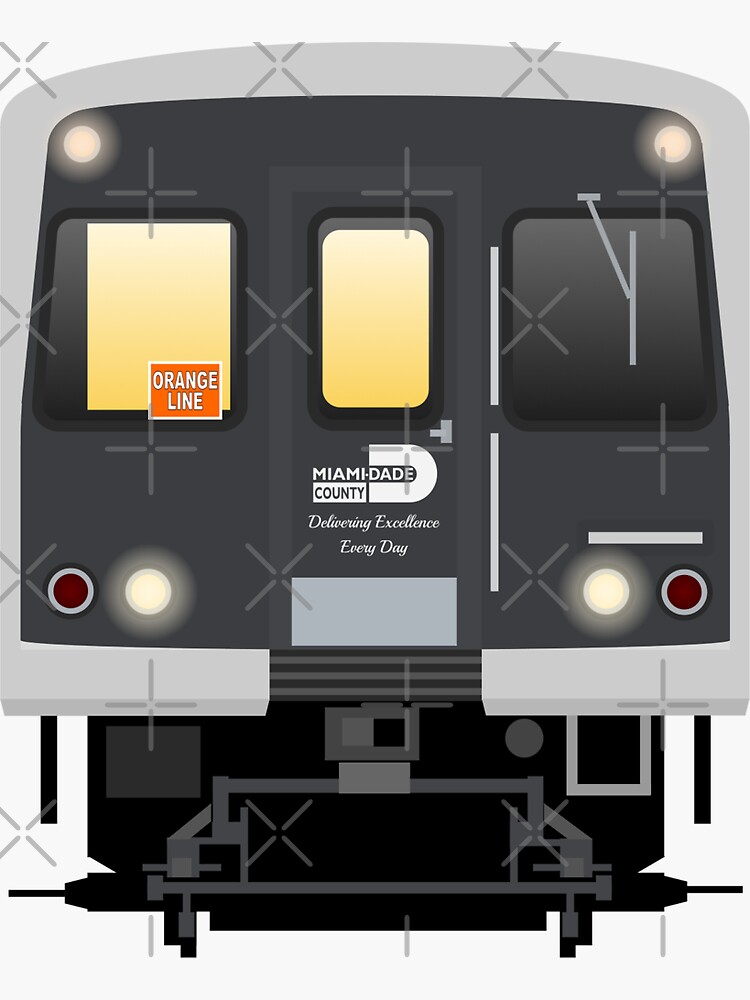 "Miami Metrorail Budd UTV Train" Sticker for Sale by LeonTransit ...