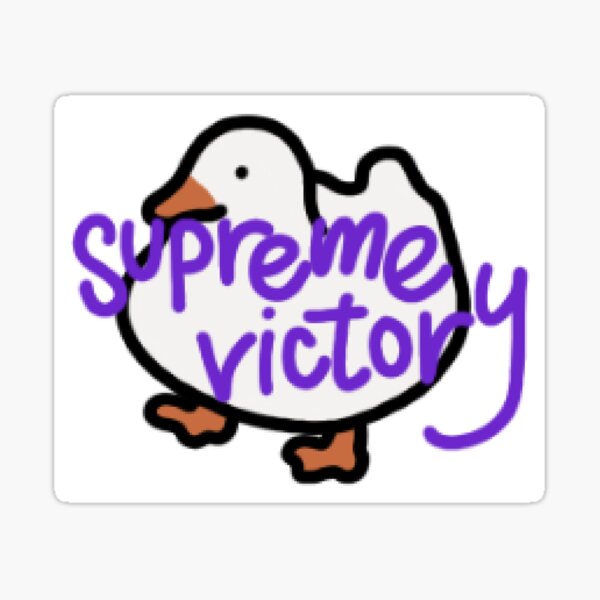 "Supreme Victory Duck Meme Drawing" Sticker for Sale by chloescalli17 ...