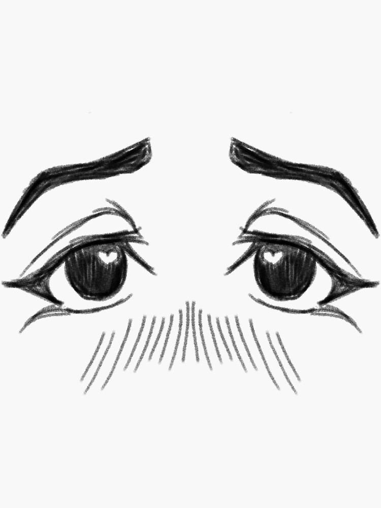 "Uwu eyes" Sticker for Sale by isabelthwaites | Redbubble