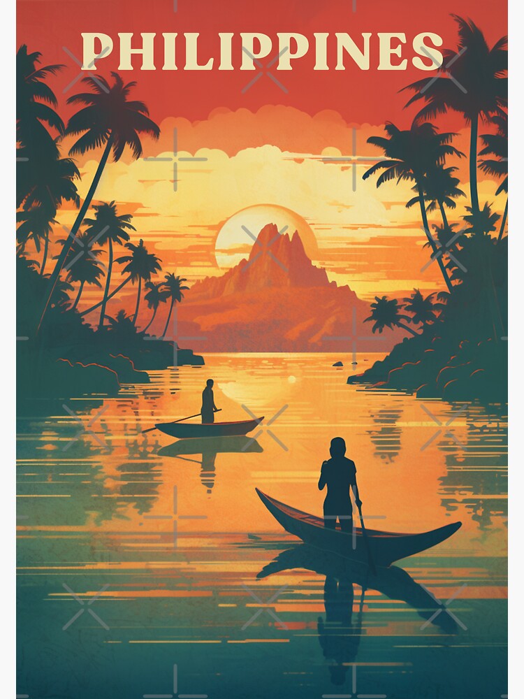 "Philippines Retro Travel Style" Sticker for Sale by Retro Travel ...