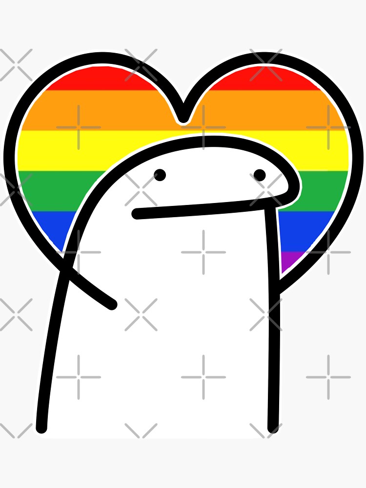 "Flork heart shape lgbt" Sticker by nicolmm | Redbubble