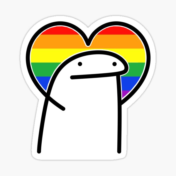 "Flork heart shape lgbt" Sticker by nicolmm | Redbubble