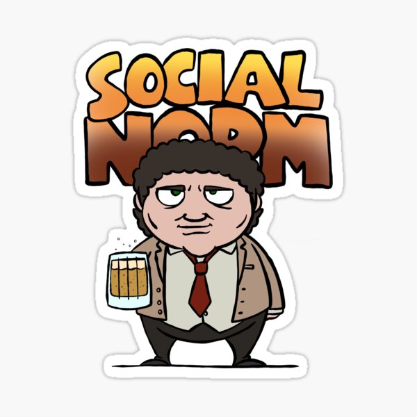"Social Norm" Sticker by joshatomic | Redbubble