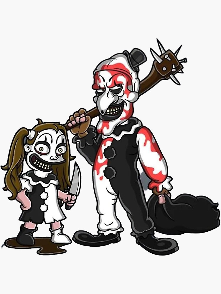 "Terrifier 2- Art the clown" Sticker for Sale by CagnaVera | Redbubble