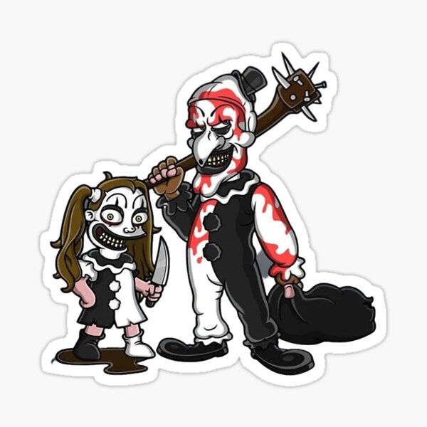 "Terrifier 2- Art the clown" Sticker for Sale by CagnaVera | Redbubble