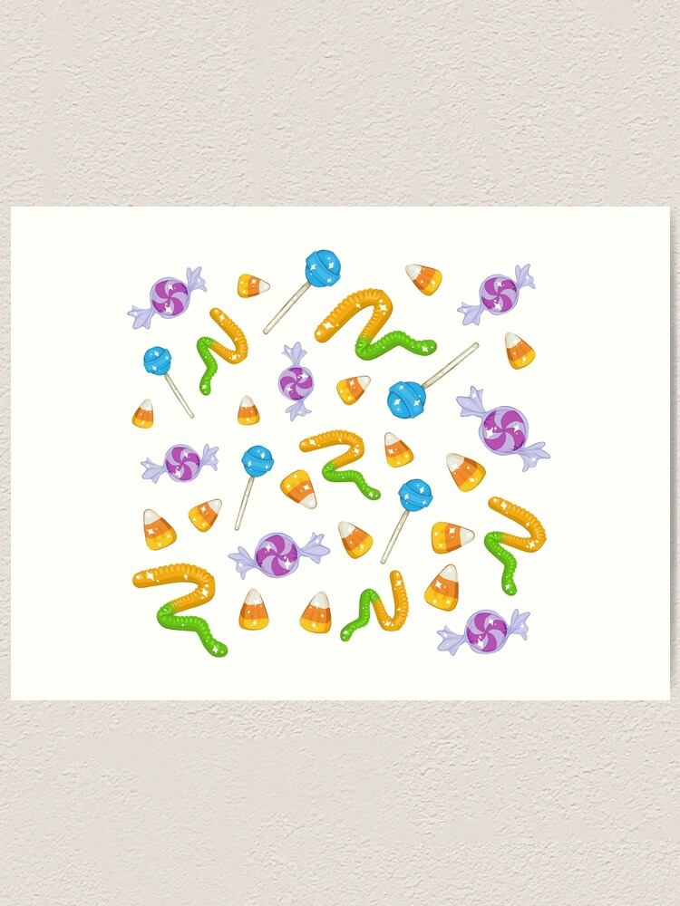 "Cartoon Candy Sticker Set" Art Print by miuppa | Redbubble