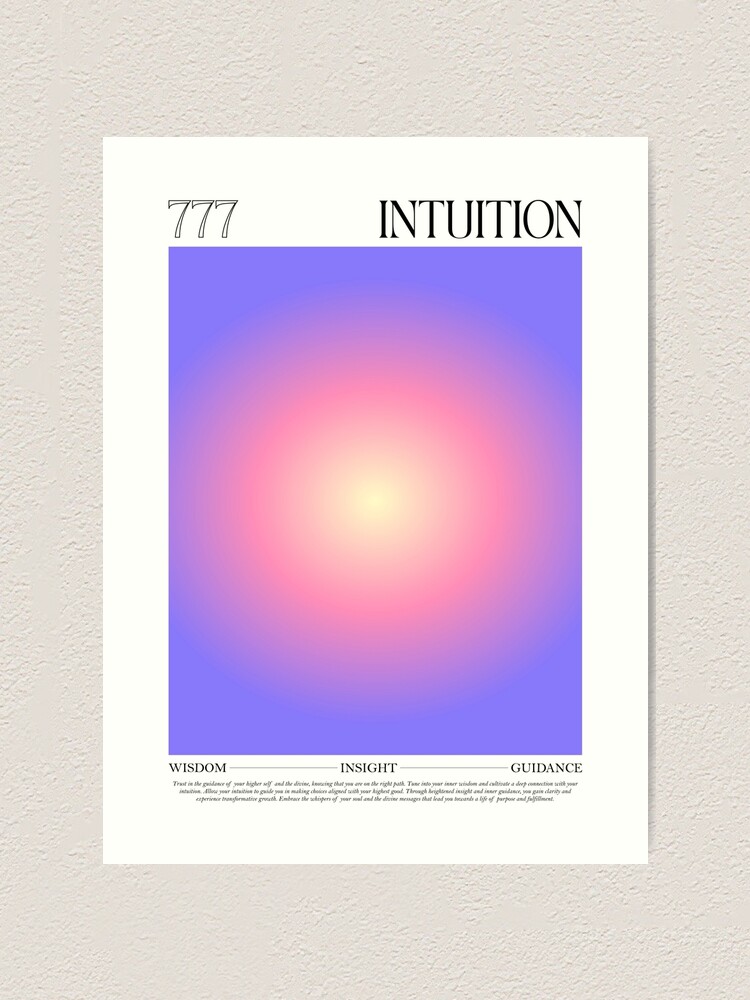 "Gradient 777 Angel Numbers Graphic [ANGEL NUMBER SERIES]" Art Print ...