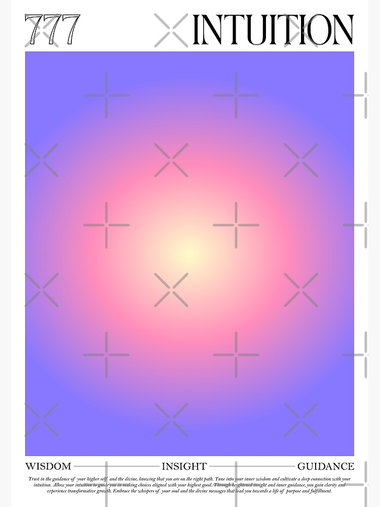 "Gradient 777 Angel Numbers Graphic [ANGEL NUMBER SERIES]" Art Print ...