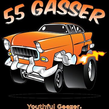 "55 Gasser Cartoon Car" Premium T-Shirt by JulianRivera1 | Redbubble