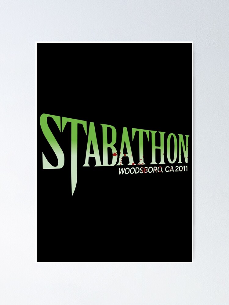 "Stabathon, Scream Ghostface t-shirt " Poster for Sale by ScottBarker ...