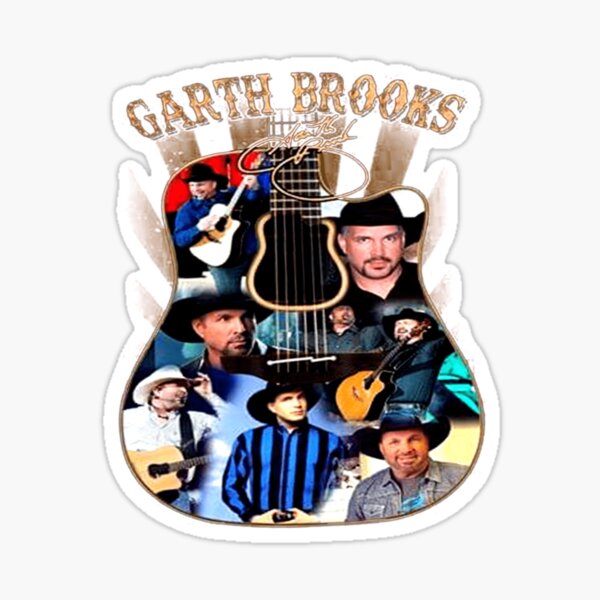 "Guitar Garth Brooks" Sticker for Sale by Effrimemandap | Redbubble