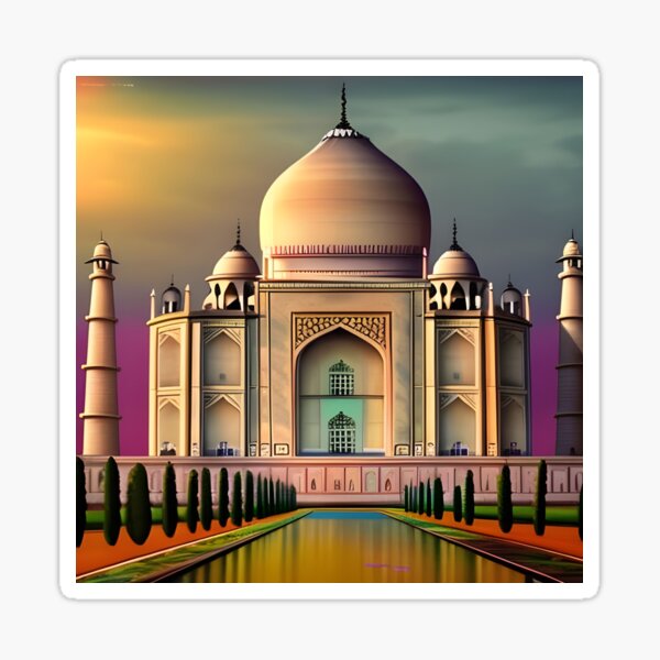 "Taj Mahal" Sticker for Sale by NiftyShades | Redbubble