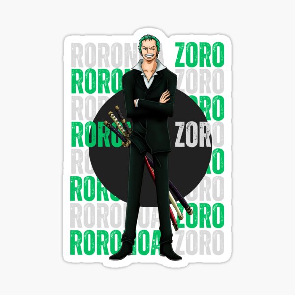 "Roronoa zoro Typography Art" Sticker for Sale by AnnoMeister | Redbubble