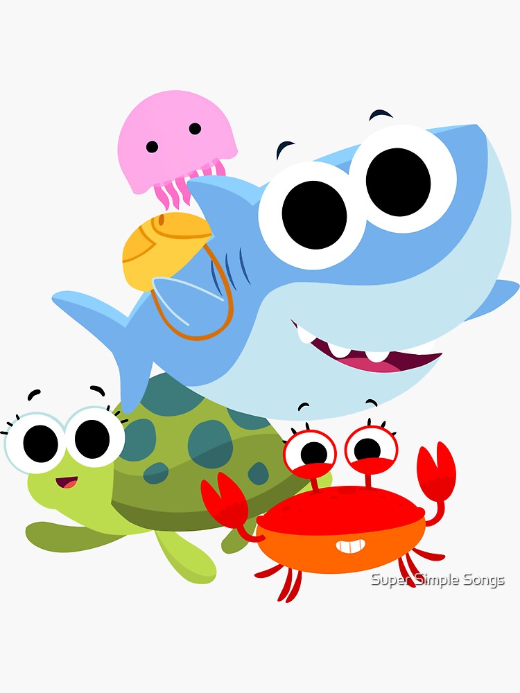 "Finny the Shark 01" Sticker for Sale by Super Simple Songs | Redbubble