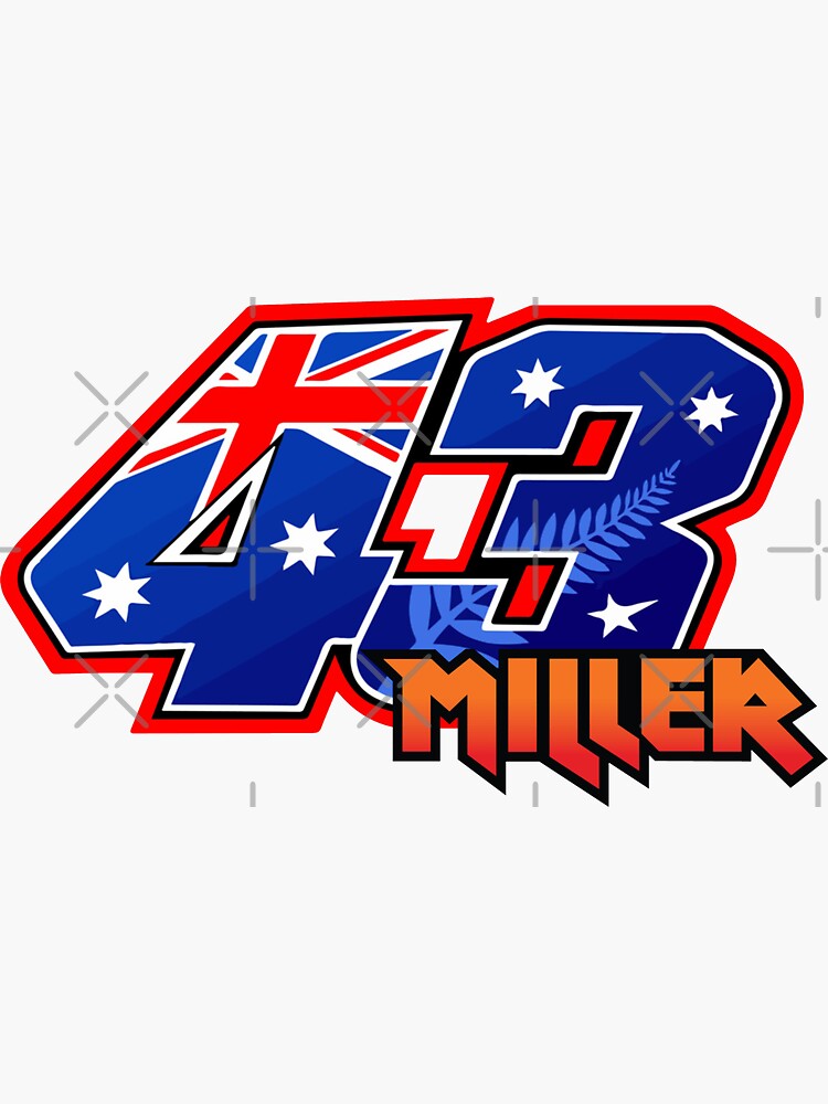 "Jack Miller Number 43" Sticker for Sale by MotoGPHub | Redbubble