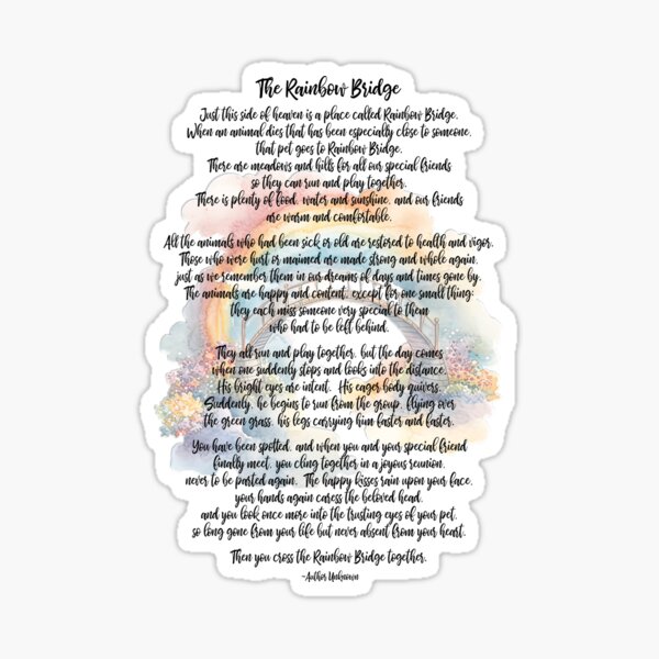 "Meet Me At The Rainbow Bridge" Sticker for Sale by HHPhotographyFL ...