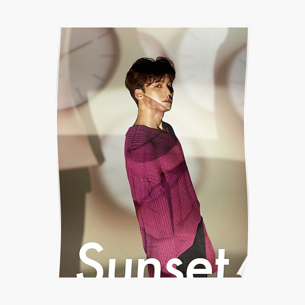 "seventeen sunset - mingyu" Poster for Sale by yeongwonhikpop | Redbubble