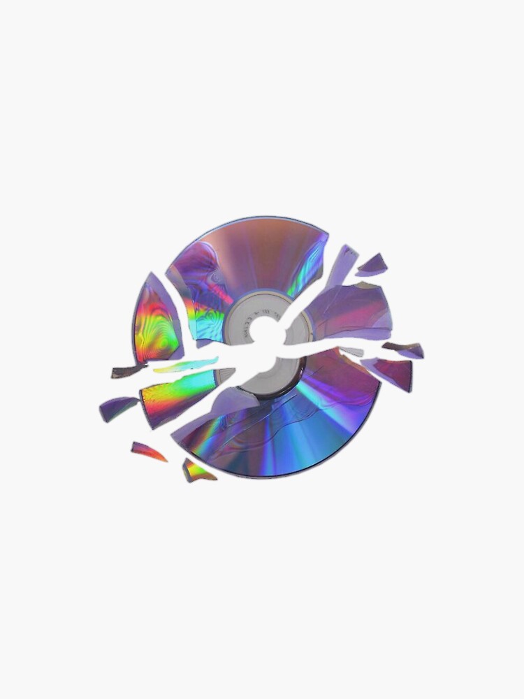 "Aesthetic broken disc" Sticker for Sale by TakeChanes | Redbubble