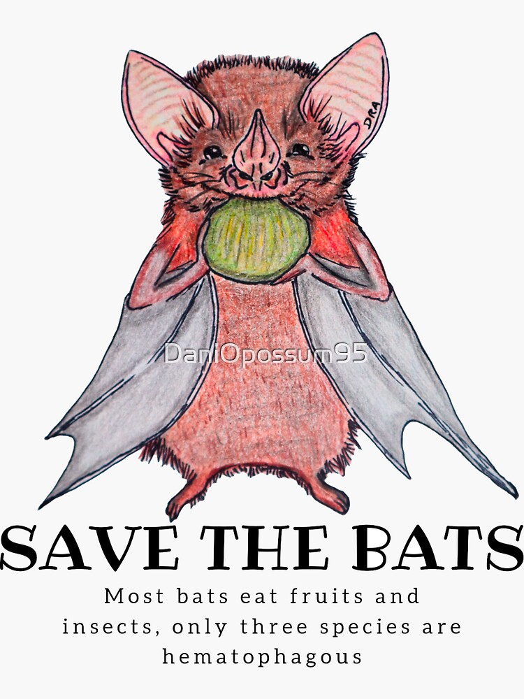 Pegatina «Save the bats - wildlife bats background» de DaniOpossum95 ...