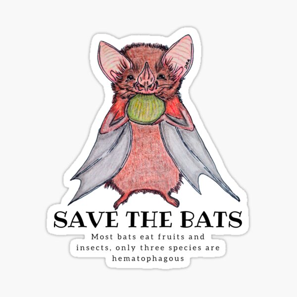 Pegatina «Save the bats - wildlife bats background» de DaniOpossum95 ...