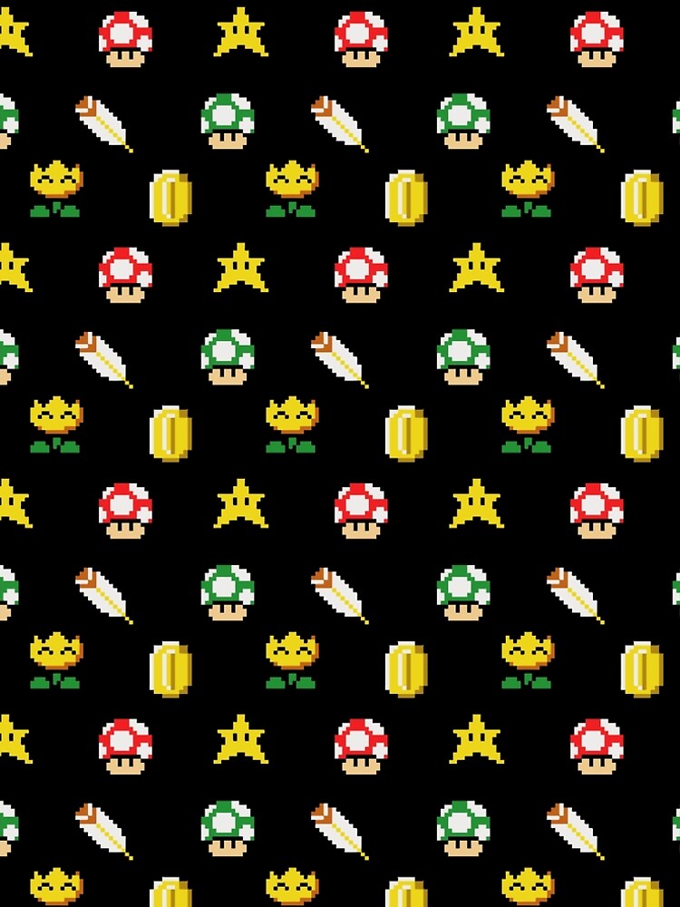 "Pixel Retro Power Ups Pattern Art" A-Line Dress for Sale by ...