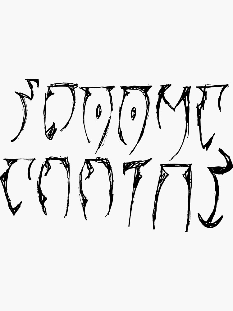 "skooma addict written in daedric text" Sticker for Sale by Michael ...
