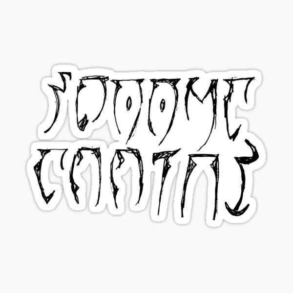 "skooma addict written in daedric text" Sticker for Sale by Michael ...