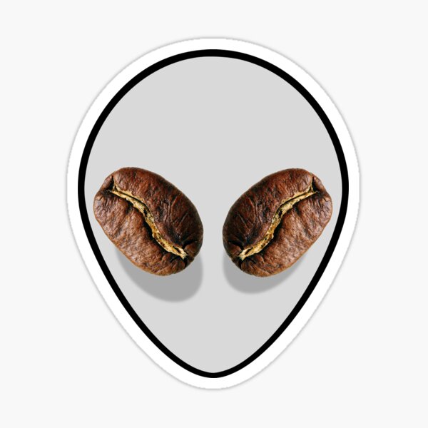 "Alien Coffee" Sticker for Sale by ArtandCoffeeUK | Redbubble