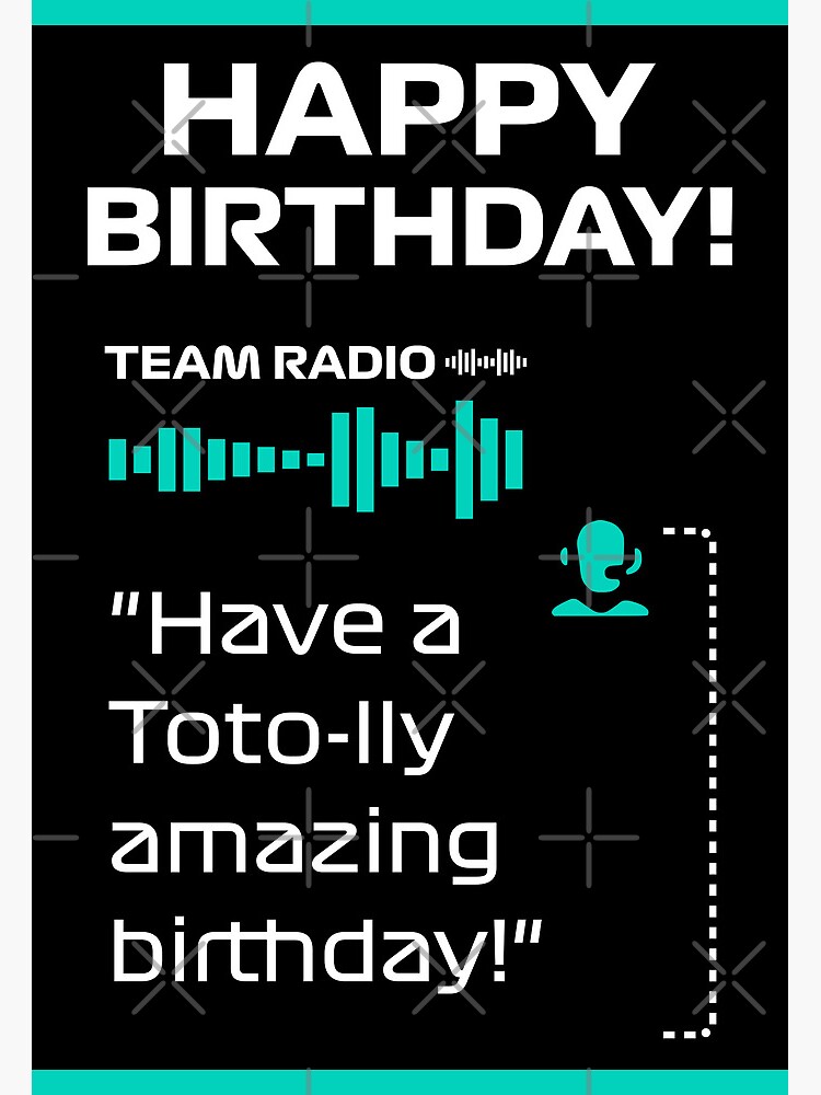 ""Have a Toto-lly Amazing Birthday!" Funny F1 Card Design" Greeting ...