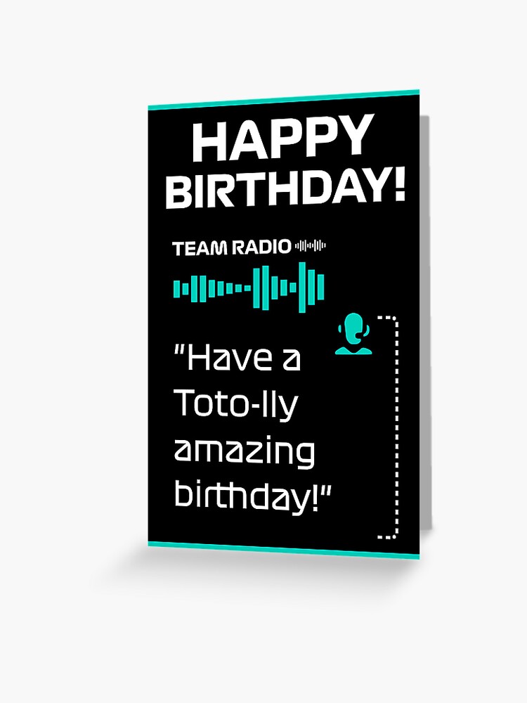 ""Have a Toto-lly Amazing Birthday!" Funny F1 Card Design" Greeting ...