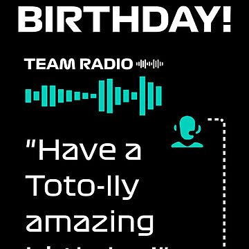 ""Have a Toto-lly Amazing Birthday!" Funny F1 Card Design" Greeting ...