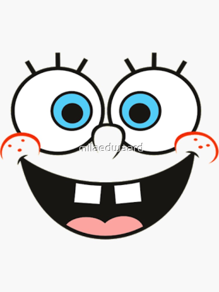 "SPONGEBOB FACE" Sticker by milaedwaard | Redbubble
