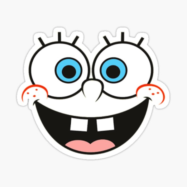 "SPONGEBOB FACE" Sticker by milaedwaard | Redbubble