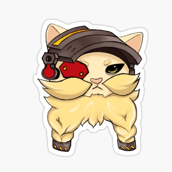 "Torb Cat - OW theme" Sticker for Sale by Seyonn | Redbubble