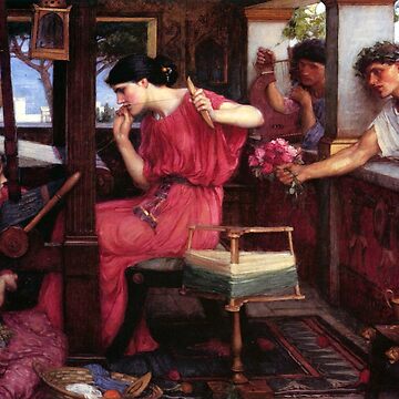 "Penelope and her Suitors - John WIlliam Waterhouse" Art Board Print ...