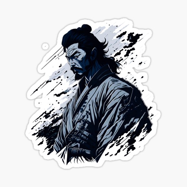 "Miyamoto Musashi" Sticker for Sale by Noxia-Designs | Redbubble