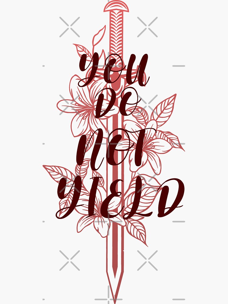 "Fire Red You Do Not Yield " Sticker for Sale by Celticrose721 | Redbubble