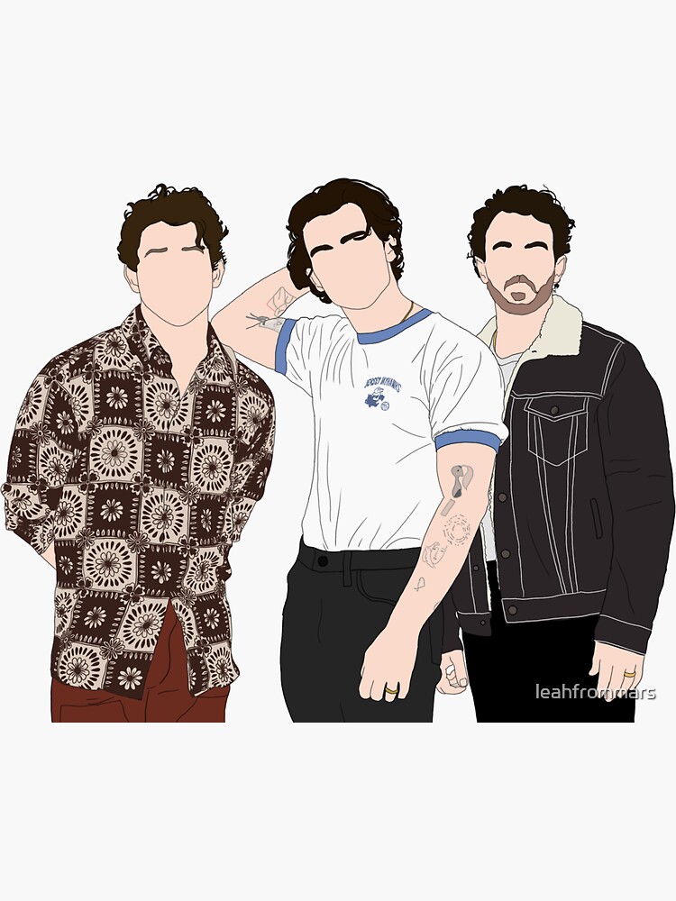 "Jonas Brothers" Sticker for Sale by leahfrommars | Redbubble