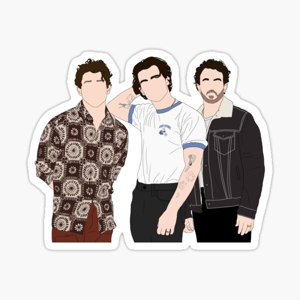 "Jonas Brothers" Sticker for Sale by leahfrommars | Redbubble