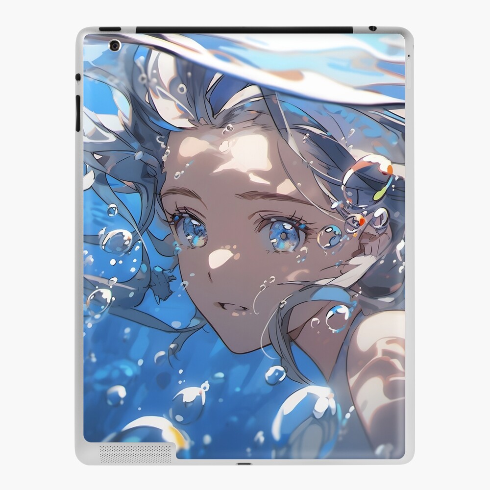 Anime Girl Underwater With Bubbles Realistic Marine Illustrasion Sticker For Sale By