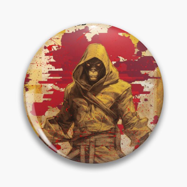 "monkey : assassin's creed" Pin for Sale by ChaninSaetang | Redbubble