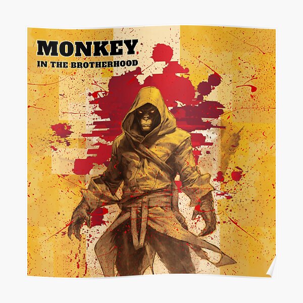"monkey : assassin's creed" Poster for Sale by ChaninSaetang | Redbubble