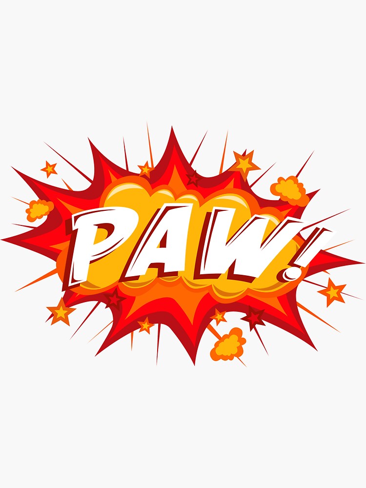 "PAW comic" Sticker by RavoNeo | Redbubble