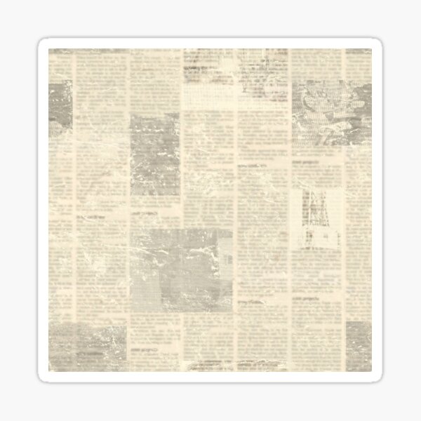 "Vintage newspaper " Sticker for Sale by theirishtea | Redbubble