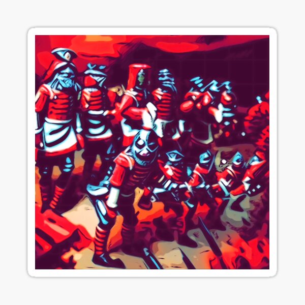 "Preparation for battle" Sticker for Sale by Glenbobagins | Redbubble