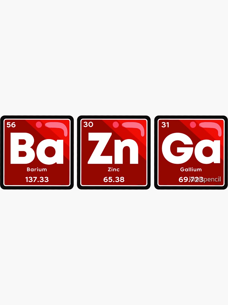 "Bazinga Red and Black" Sticker for Sale by kiwispencil | Redbubble